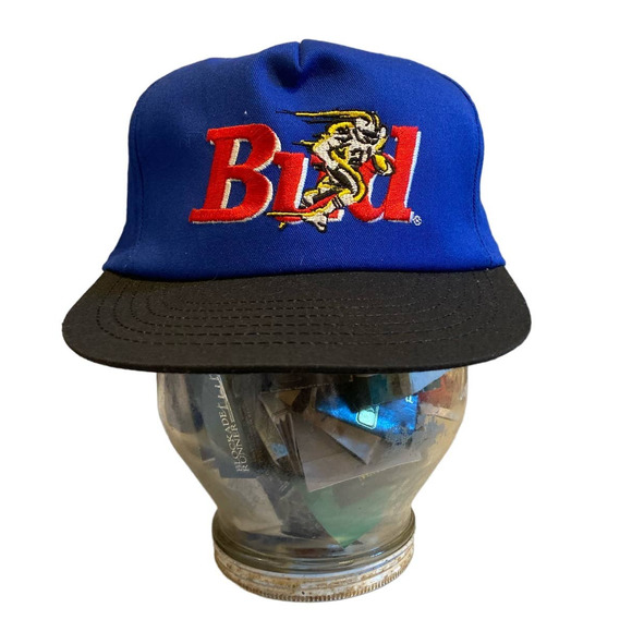 Budweiser | Accessories | Vintage Budweiser Bud Football Snapback Hat ...
